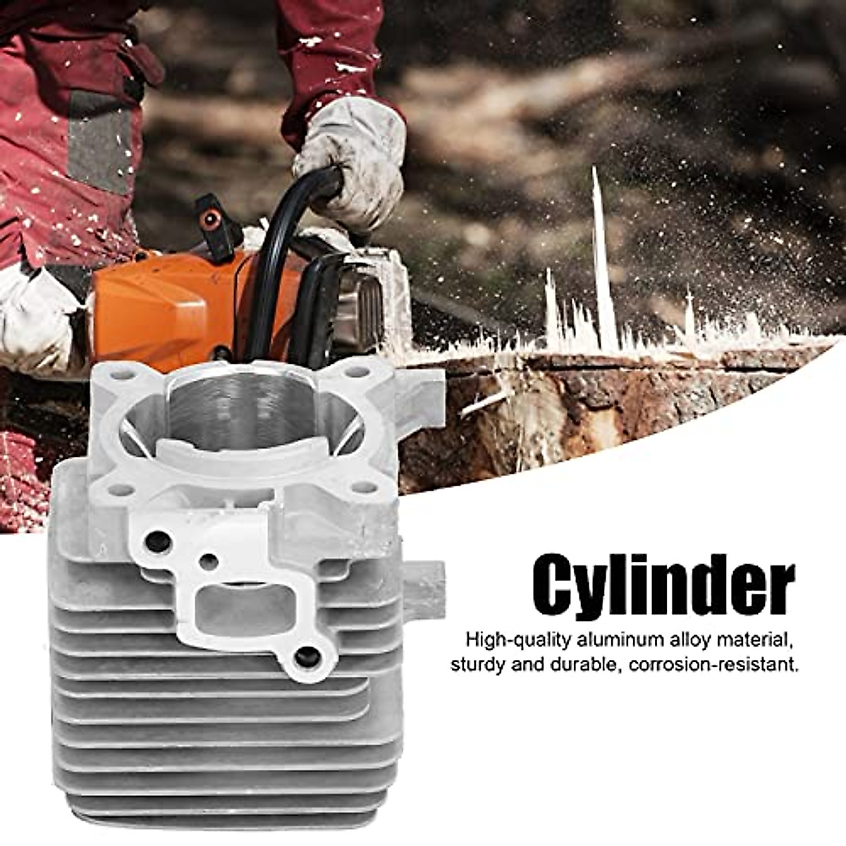 TOPINCN Cylinder Piston Kit Fit Practical for Stihl Fs55 Durable Fs45 Br45 Km55 Hl45 Workmanship Hs45 Hs55 Garden Accessory