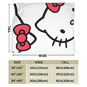 Niandu Cartoon Cute Cat Pattern Blanket Soft Cozy Portable Fuzzy Throw Blankets for Sofa Bed 50''x40''