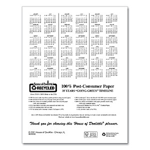 2024 House of Doolittle 11 x 8.5 Recycled Meeting Note Planner, Black Cover (HOD583992)