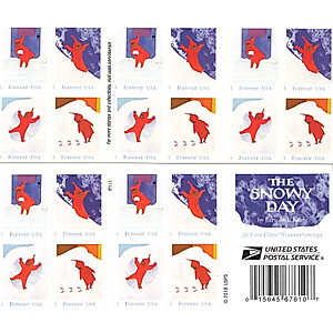 USPS Snowy Day Forever Postage Stamps (20 Stamps)