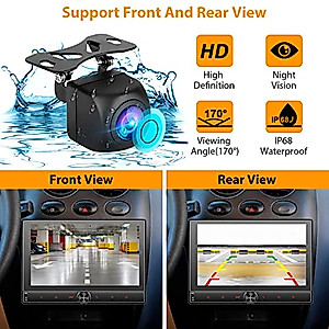 Trumsey Adjustable and Detachable 10.5" HD IPS Large Screen Single Din Car Stereo, CarPlay, Android Auto, Bluetooth Audio, Steering Wheel, Subw, Mirror Link, FM/AM Car Radio, Rear Camera, USB/SD/AUX