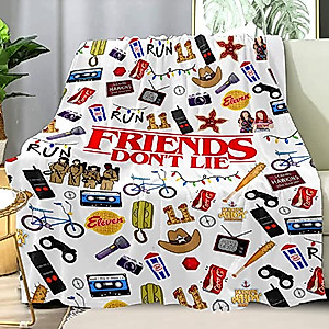 Strangeness Merchandise Blanket Christmas Decorations TV Show Gifts Soft Flannel Throw Blanket 50" X 40"