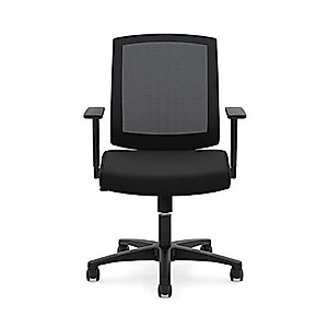 HON Torch Mesh Mid-Back Task Chair, Fixed Arms, in Black (HVL511)