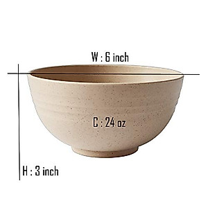 greenandlife Dishwasher & Microwave Safe Wheat Straw Plates,Bowls,Cups Set.