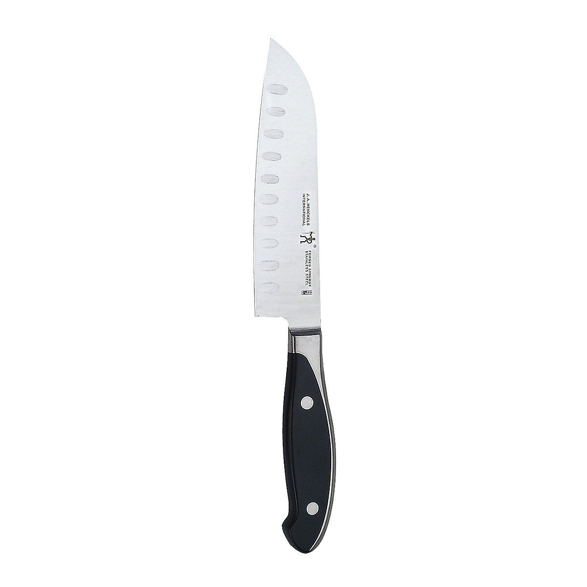 HENCKELS Forged Synergy Hollow Edge Santoku Knife, 5-inch, Black/Stainless Steel