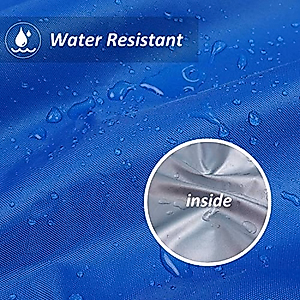 Queen Mattress Bag for Moving Storage Protector, Waterproof Reusable Mattress Cover with Heavy Duty 8 Handles Water Resistant Zipper Closure and 2 Adjustable Straps, Blue