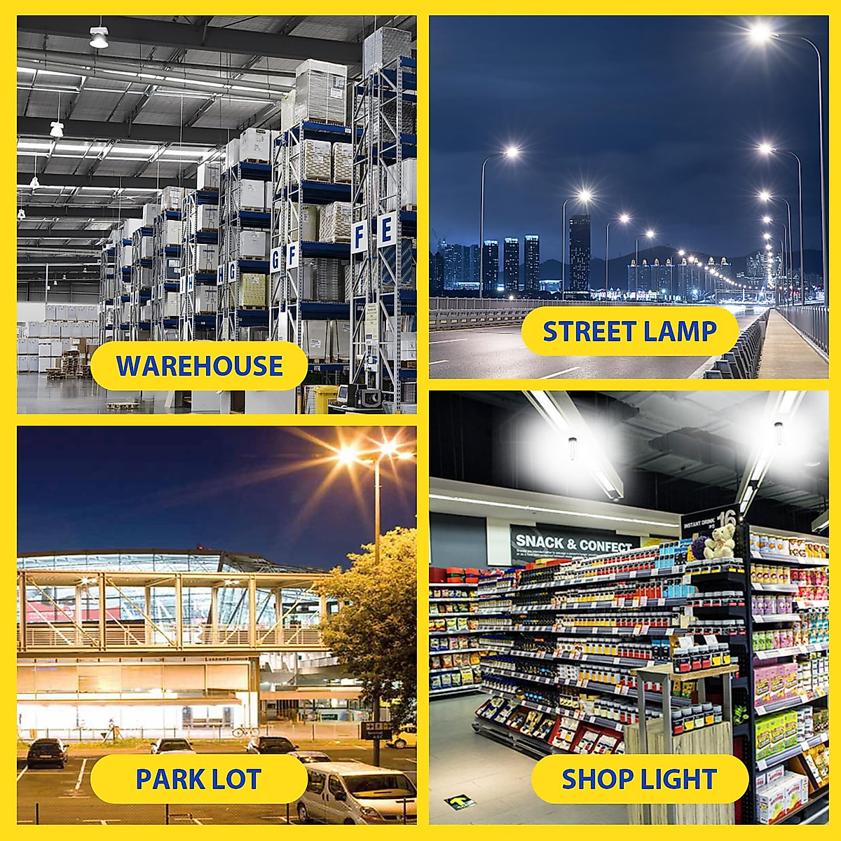 TJBB 2 Pack 100W Led Corn Cob Light Bulb, E26/E39 Base led Bulb (250-400W MH/HPS Replace) Indoor Outdoor Lighting for Garage Warehouse High Bay Parking Lot Wall Pack