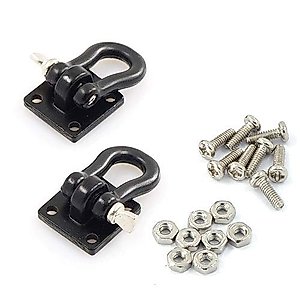Yeah Racing YA-0378 Heavy Duty Shackle w/Bracket for 3Racing CR01-27 Winch Black
