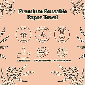 FEBU Swedish Dishcloths for Kitchen | 5 Pack Japanese Pattern Swedish Dish Towels | Reusable Paper Towels Washable | Non-Scratch Cellulose Sponge Cloths | No Odor, Biodegradable, Swedish Cloths