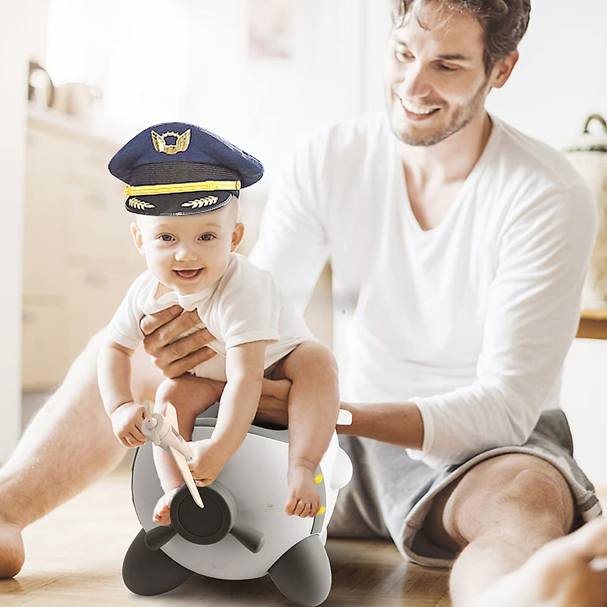 INTOP Airplane Kids Potty Training Toilet, Christmas Gift for Boys and Girls, Toddlers,Backrest Baby Potty Training Seat Non-Slip with Splash Guard,Easy to Empty and Clean (Pink)