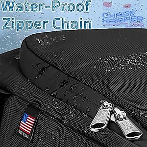 Chase Harper USA Bicycle Barrel Bag - Water-Resistant, Tear-Resistant, Industrial Grade Ballistic Nylon with Universal Mounting System - Black