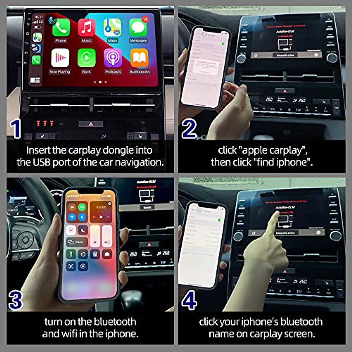 Fortdows Wireless CarPlay Adapter 2022 Speed Fastest Apple Wireless CarPlay Dongle Plug & Play 5Ghz WiFi Auto Connect No Delay Online Update，for OEM Wired CarPlay Cars Model Year After 2016