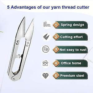 3Pcs Sewing Scissors Clippers, Multipurpose Quick-clip Yarn Thread Cutter, Portable Embroidery Thrum Fishing Thread Cutter, Mini Snips Trimming Nipper for Stitch, Small Plants, Crafts, DIY Projects