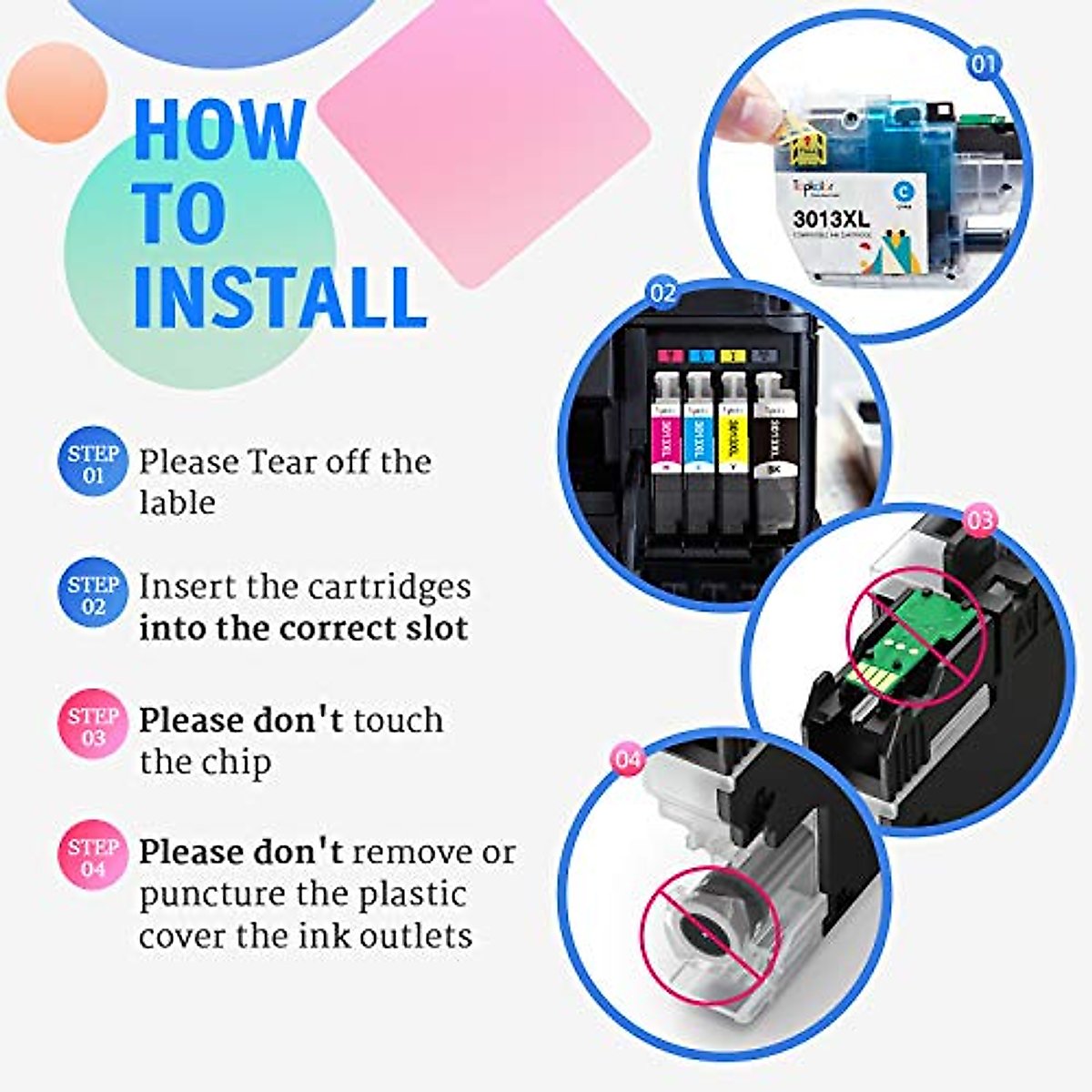 Topkolor Compatible Ink Cartridges Replacement for LC3013 LC3011 LC 3013 3011 LC-3013 LC-3011 High Yield for MFC-J491DW MFC-J895DW MFC-J690DW MFC-J497DW Printer, 8 Pack… (10pack)