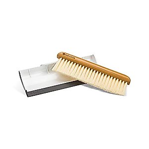 Full Circle Crumb Runner, Counter Sweep and Squeegee, Compact Brush for Sink & Kitchen Countertops, White