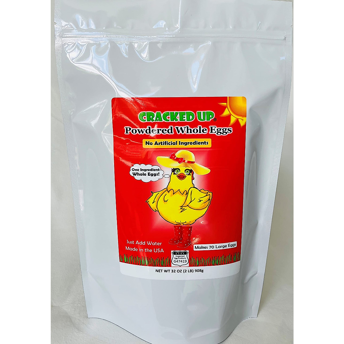 2 POUNDS (32 OZ) Cage-Free Powdered Whole Eggs, WHY PAY MORE? Freshest Eggs, Made in the USA, Makes 70 Large Eggs, 1 INGREDIENT - EGGS! FARM FRESH, NON GMO, ALL NATURAL, RESEALABLE POUCH