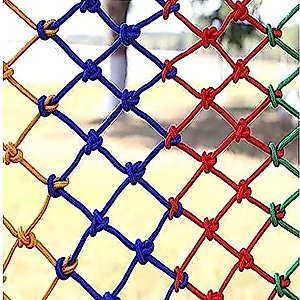 EkiDaz HXRW Rope Net Climbing Net for Kids Outdoor Colorful Protective Safety Netting Garden Fence Decoration Net Playground Sets for Backyards (Size : 2 * 5m(6.6 * 15.15ft))