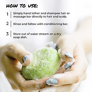 Suds & Co. Solid Shampoo Bar, Zero Waste Shampoo, Natural Shampoo Bar Soap, Sustainable, Eco-Friendly Hair Care - Maui Melon, 3.0 Ounce