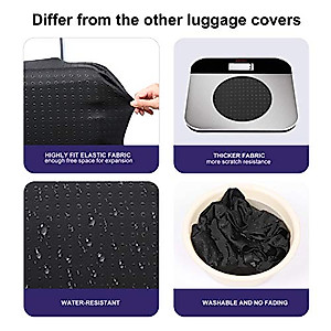 7-mi Travel Luggage Cover Protector, Washable Suitcase Protector Anti-scratch Spandex Baggage Covers Fits 31-32 Inch Luggage