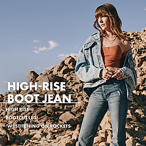 Wrangler womens High Rise Bold Boot Jeans, Stockton, 16-32 US