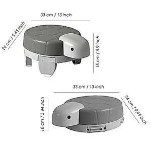 Rezlli 4 in-1 Potty Training Toilet, Portable Potty Training Seat for Toddler Travel, Foldable Baby Travel Potty with 20 Disposable Potty Liners Carry Bags (Grey)