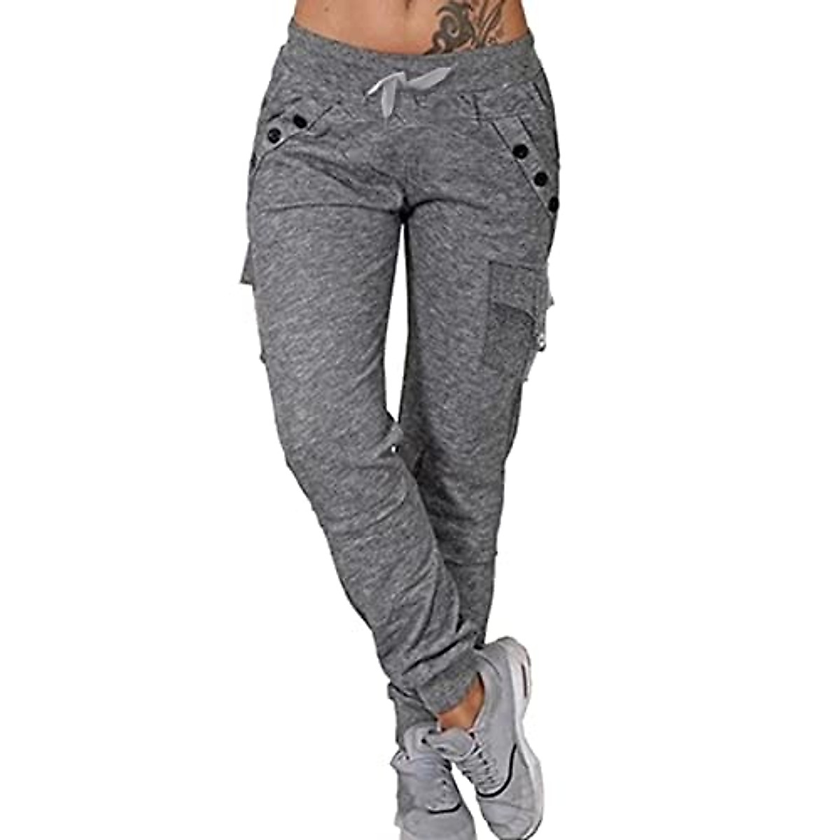 Vickyleb Women's Pants Yoga Pants for Women, Crossover Flare Leggings with Tummy Control High Waist and Wide Leg Pajama Pants