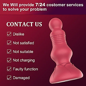 Thrusting Dildo Prostate Massager Anal Toys with 100 Combination Modes, SeYouYou Remote Control Male Sex Toys for Men Vibrating Butt Plug Anal Dildo, Female Thrusting Vibrator Anal Plugs(Rose)