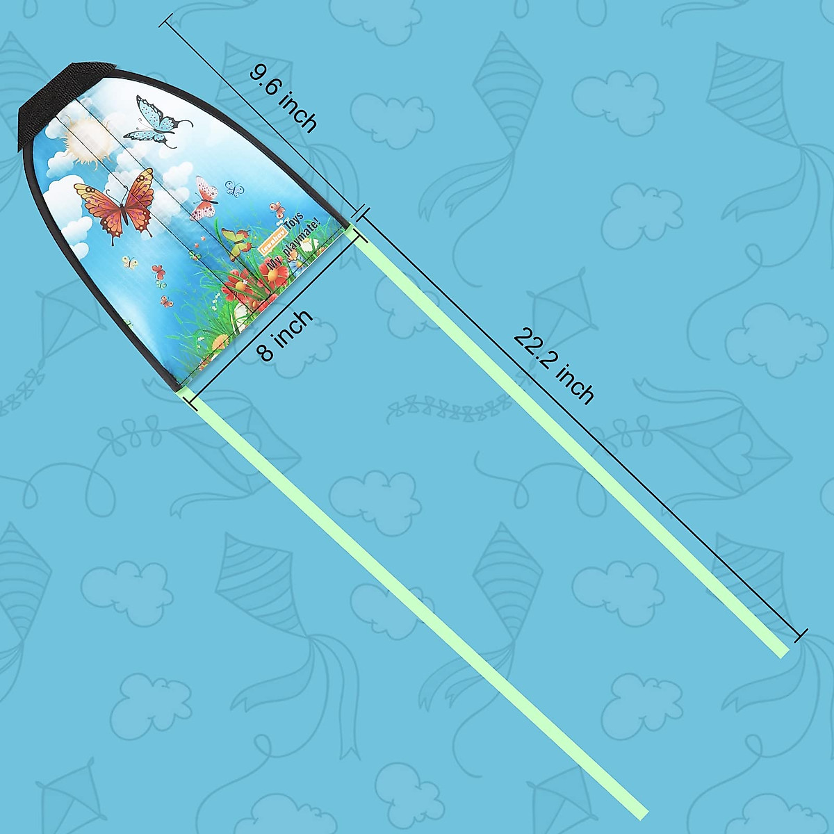 Lewabov 2 Pcs Children's Thumb Ejection Kite, Mini Beach Kite Easy to Fly, 4-18 Years Old,Small Funny Outdoor Sports Toys.