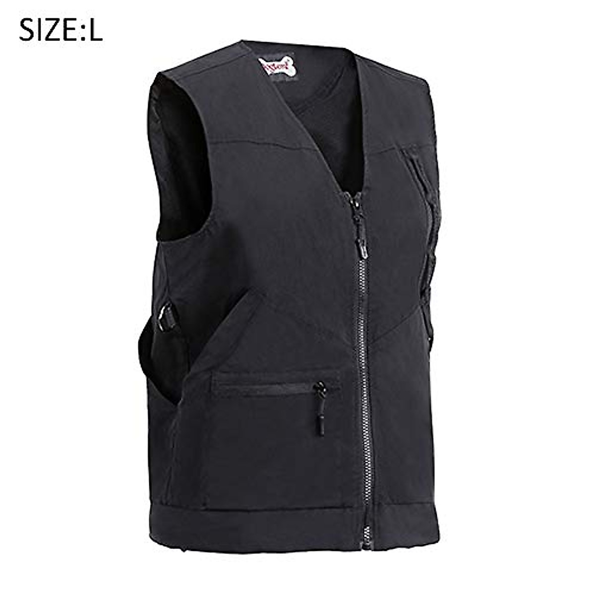 Dog Handler Training Vest, Waterproof Dog Trainer Protective Cloth with Multi Pockets, Professional Pet Owner Obedience Vest, Pet Trainer's Jacket for Men/Women, Black(Size:L)