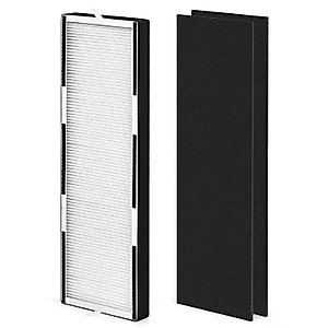 HP600 Filters Compatible with Hunter HP600 Tall Tower Air Puri-fier, 4-in-1 Hunter HEPA Filter Replacement HP600 Set with 1x H-HF600-VP H13 True HEPA Filter and 2x H-PF600 Coconut Carbon Pre-Filter