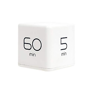 mooas Cube Timer, Time Management, Kitchen Timer, Kids Timer, Workout Timer, Timer for Studying, Cooking (White)