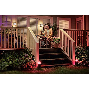 Philips Hue Calla White and Color Ambiance Outdoor Pathway Light Base Kit (1 Light, Power Supply and Mounting Kit), Works with Amazon Alexa, Apple Homekit and Google Assistant, Hue Bridge Required