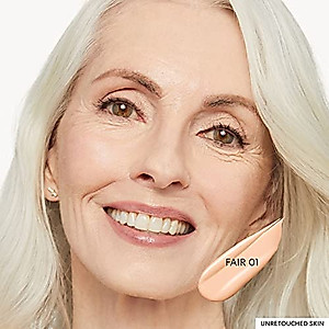 bareMinerals Barepro Performance Wear Liquid Foundation SPF 20, Breathable Makeup for Face, Full Coverage, 24HR Wear, Natural Matte Finish, Vegan (Fair 01)