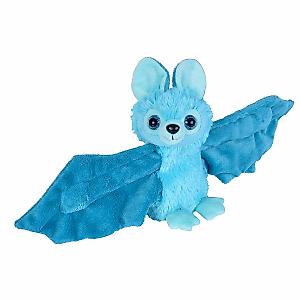 Wild Republic Huggers Blue Bat Plush, Slap Bracelet, Stuffed Animal, Kids Toys, 8 inches