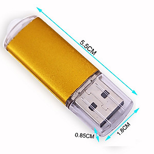 Ebamaz USB Flash Drives 2.0 Metal Key Pack of 5 Colors (512MB,Not GB,Smaller Than 1GB,Blank)