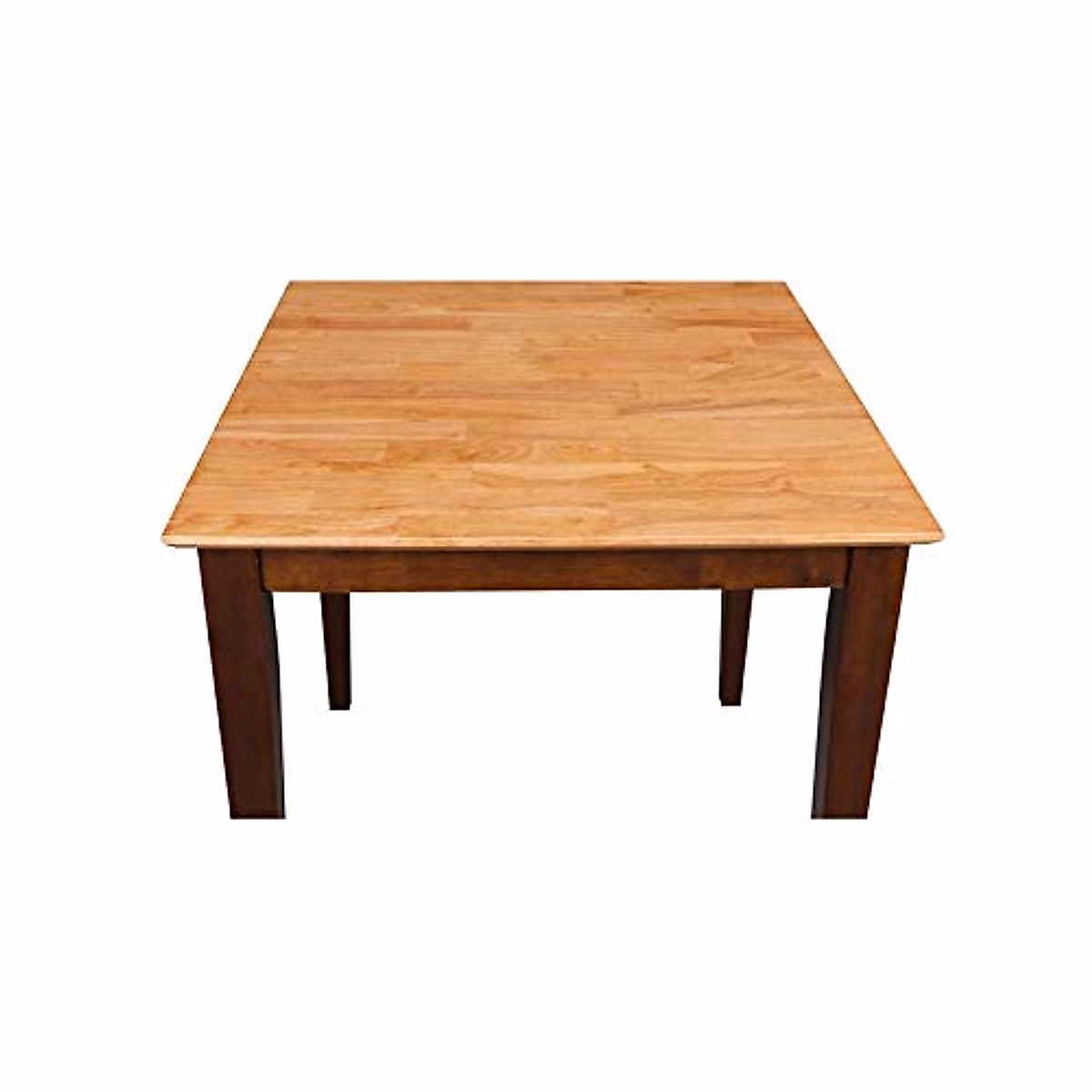 International Concepts Solid Wood Dining Table with Shaker Legs, 30 by 30 by 30-Inch, Cinnemon/Espresso