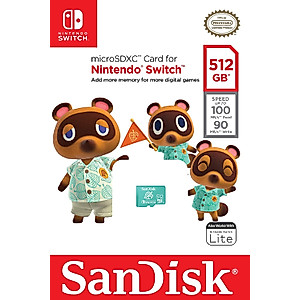 (1 Pack) SanDisk 512GB MicroSD Nintendo Switch Micro SDXC Memory Card for Switch & Switch Lite SDSQXAO-512G Bundle with (1) GoRAM Plastic Case