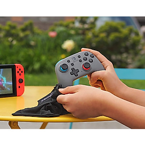 PowerA Nano Enhanced Wireless Controller for Nintendo Switch - Grey-Neon, Works with Nintendo Switch Lite, Bluetooth Controller, Gamepad, Compact, Smaller, Rechargeable, Portable - Nintendo Switch