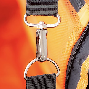 Millenti Sports Duffle Bag for Women Men - Weekender Travel Backpack 40l Gym Bag w/Shoe Compartment - Lacrosse Duffle Bag, Soccer Bag, Basketball, Volleyball, Football, DB-BLK/ORANGE