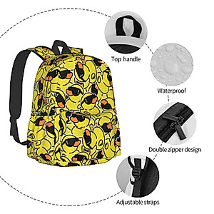 Sunwarshile Duck Pattern Backpack Book Bags Lightweight Casual Laptop Backpacks Travel Daypack For Man Woman