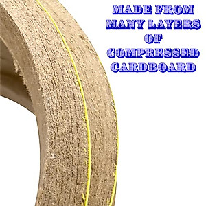 Mandarin Bird Toys by M&M - 8004 Pk12 3.5 Inch Skinny Yellow Donut, Colorful Cardboard Classic Chew Bird Foot Toys, Lots of Shreddable Layers, Add to Toys, Great for Medium to Large Size Pets