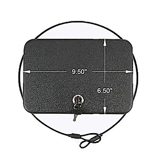 FSDC (Firearm Safety Devices - FSDC-MLC5200 Keyed Steel Lockable Gun Case & Security Box – Heavy-Duty Powder Coated Steel – TSA Approved – Compact for Easy Storage