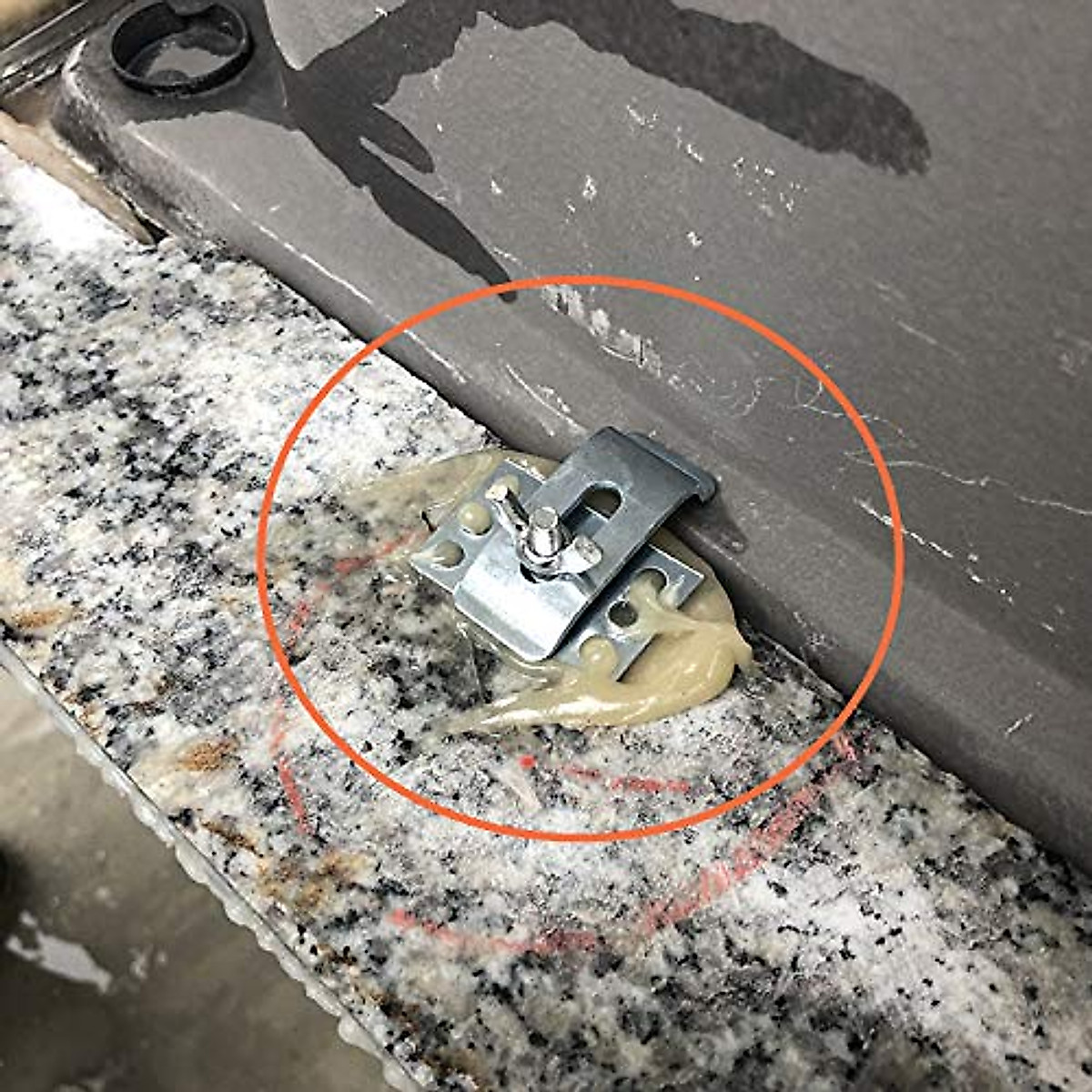 Sink Clips Undermount Kitchen Sink Clips, Epoxy Undermount Sink Brackets Supports for Bathroom Kitchen 10 Pack Kit