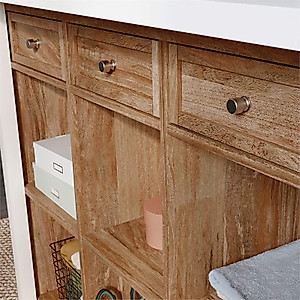 Sauder Craft Pro Series Transitional Engineered Wood Work Table in Brown