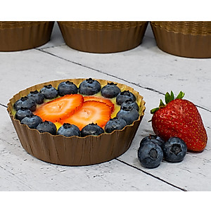 JA Kitchens Ridged Paper Coated Baking Cup - Sturdy for Baking and Serving (150)