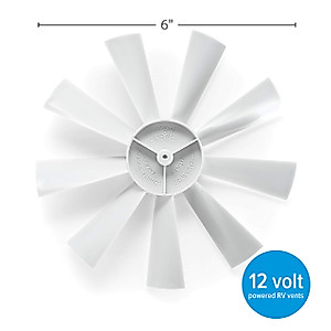 Camco 40428 Replacement RV Vent Inverse Fan Blade , White