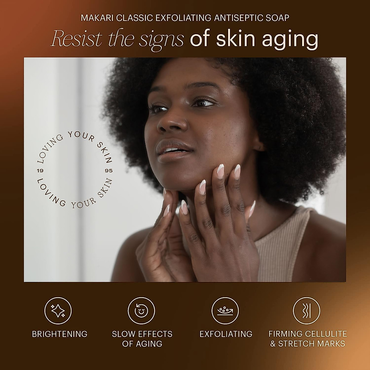 Makari Classic Exfoliating Antiseptic Soap (7oz) | Helps Revitalize Skin | Promotes Even Skin Tone | Detoxifies and Removes Impurities | For Dry, Oily, Normal, Maturing, and Combination Skin Types