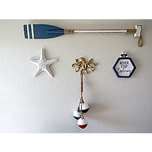 Wallcharmers Gold Octopus Key, Leash, & Towel Holder | Nautical Home & Wall Decor