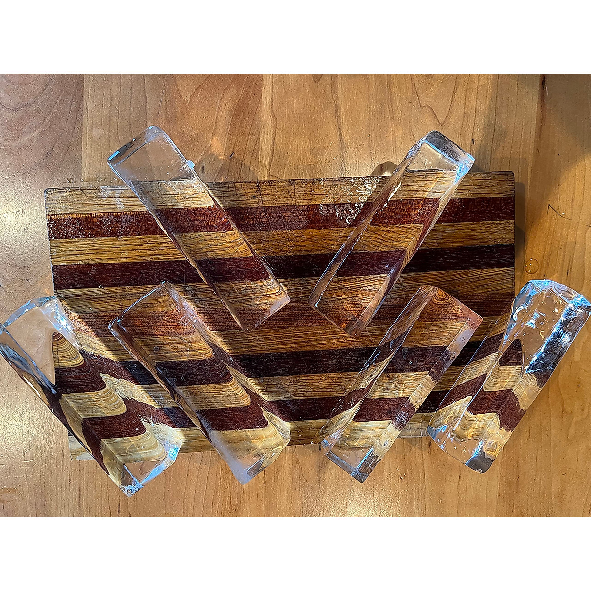 ClearlyFrozen High Capacity (Six 1.3” x 1.3” x 5” Ice Spears) Home Clear Ice Tray/Ice Maker With Multi-Size Mold Design Expandable to Six 1.3” x 2” x 5” Ice Slabs.