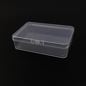 Dahszhi 20Pcs Small Plastic Containers with Lids,Mini Transparent Containers Case,3.74 x 2.56 x 1.02 inch /95x65x26mm(LWH)